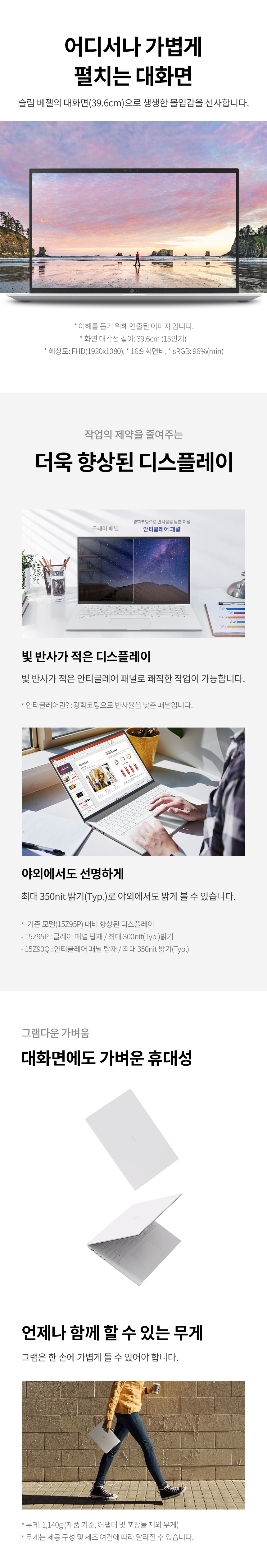 LG gram 15ZD90Q-GX56K : 컴퓨존